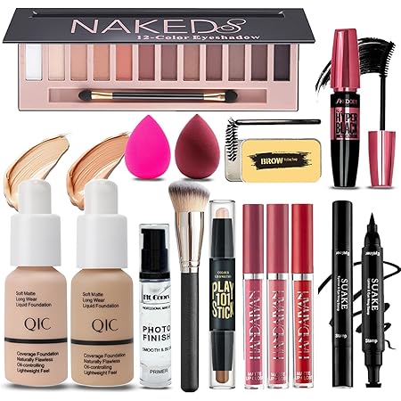 Amazon.com : All in One Makeup Kit, 12 Colors Eyeshadow Palette, Nude ...