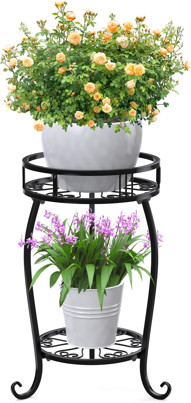STLOVe® Support à Plantes en Métal, 2 Niveaux Présentoir de Pot Moderne ...