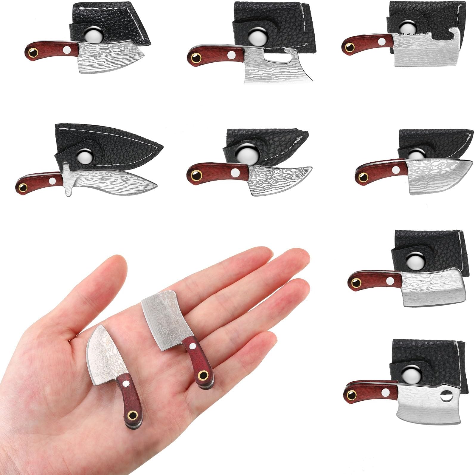 Amazon.com: MGZTTHW 5pcs Tiny Knife Keychain, Mini Pocket Knives Chef ...