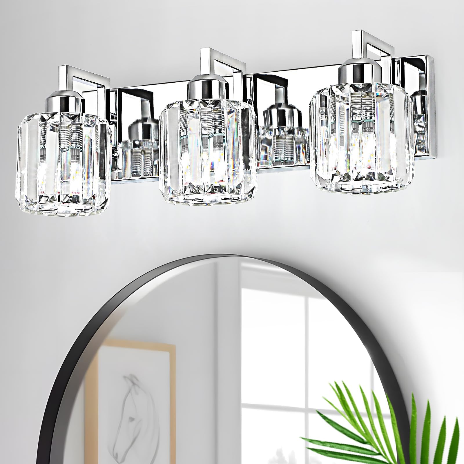 Aipsun Bathroom Vanity Light Fixtures Crystal Bathroom Lighting ...