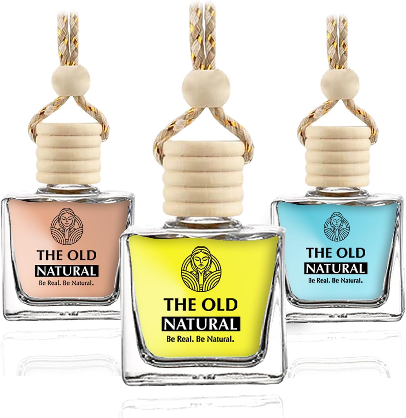 The Old Natural Car Freshener with Essential Oils Fragrance in Glass ...