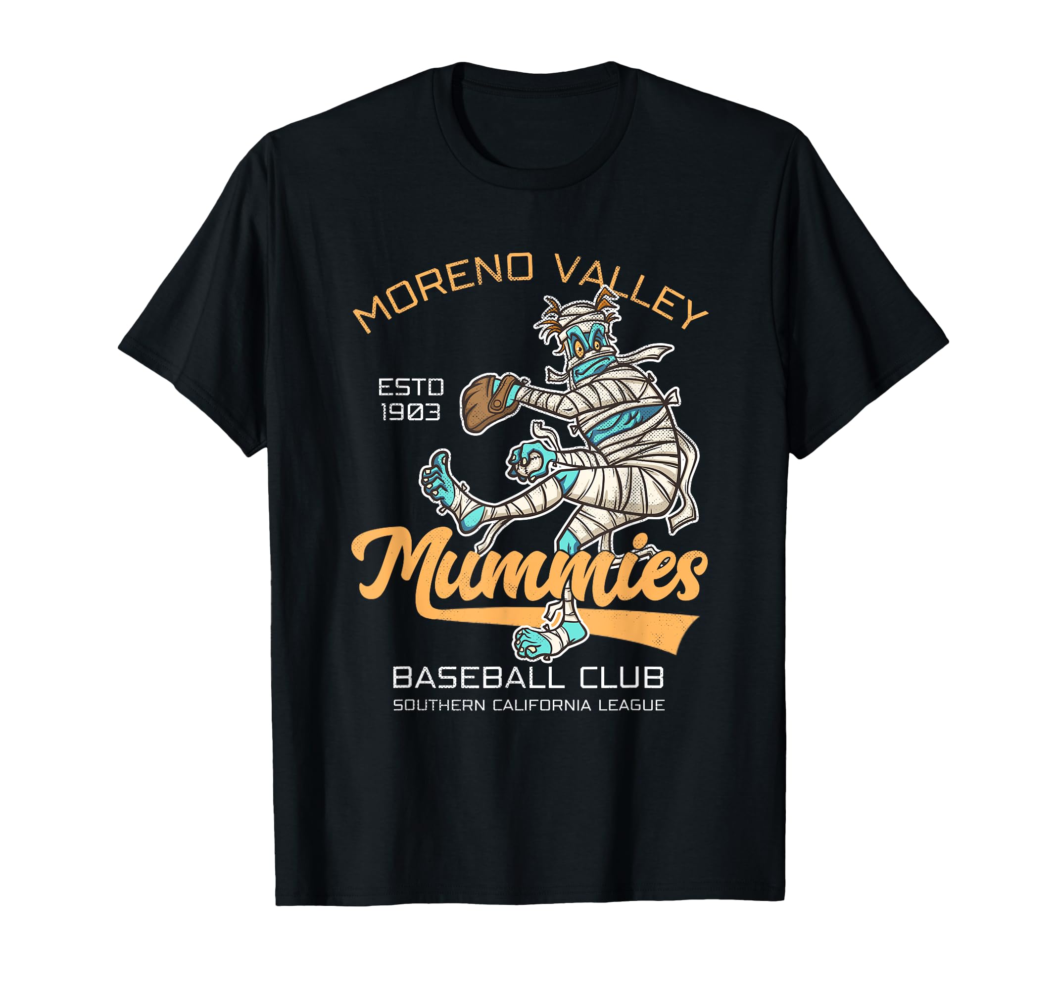 Amazon.com: Moreno Valley Mummies Minor League Retro Baseball Team T ...