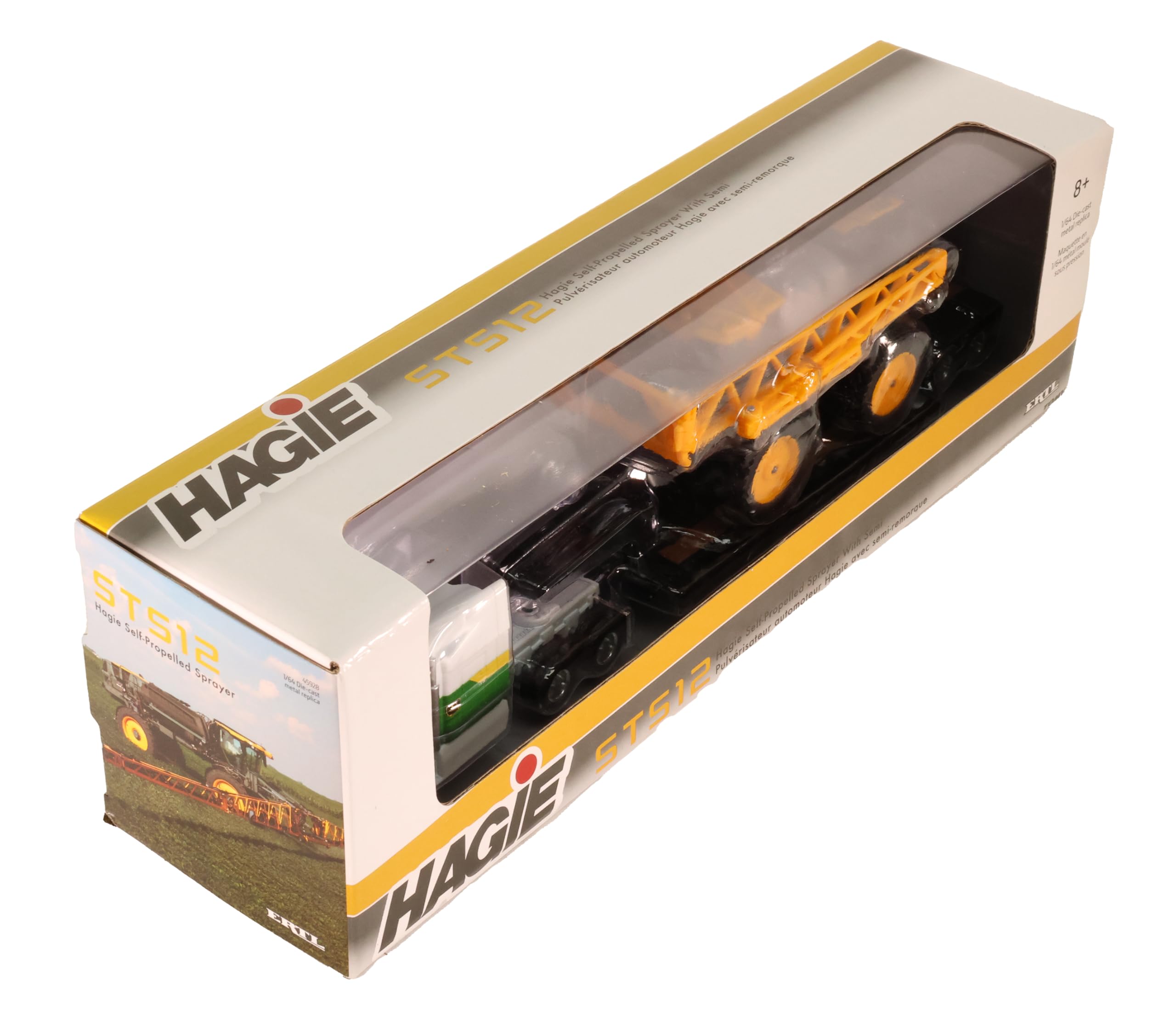 Amazon.com: John Deere 1/64 Scale Semi with Lowboy Trailer and Hagie ...