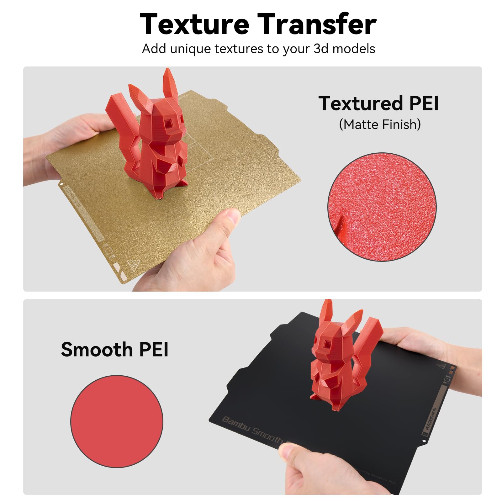 Snapklik.com : Original Bambu Lab Dual Smooth And Textured Build Plate ...