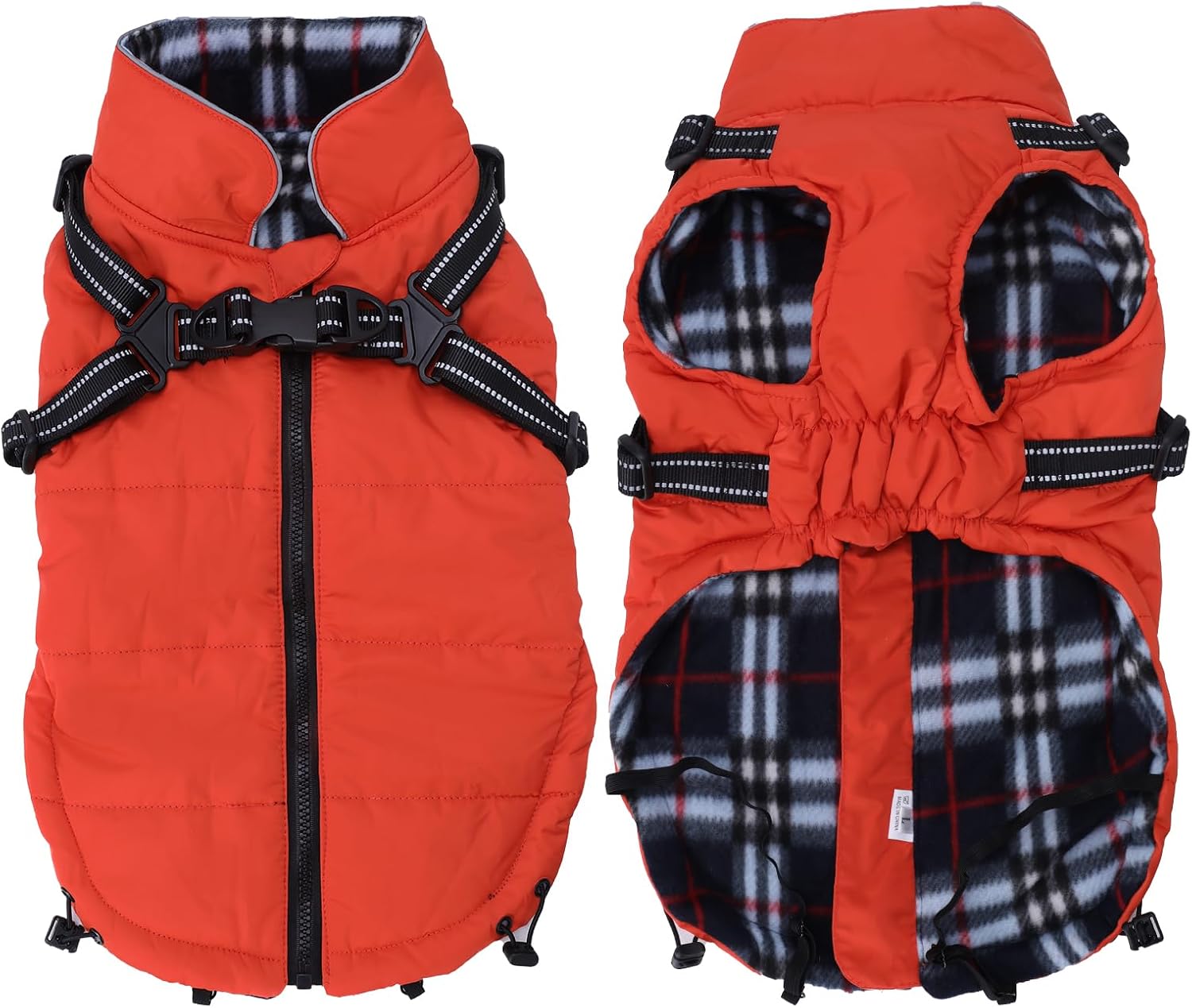 babepet Warm Pet Dog Coats with Harness,Waterproof Small Dog Jacket ...