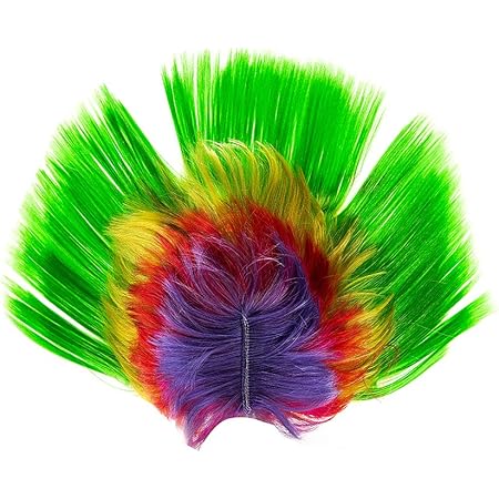 Amazon.com : Easyinsmile Rainbow Mohawk Wig Hallowmas Masquerade Punk ...