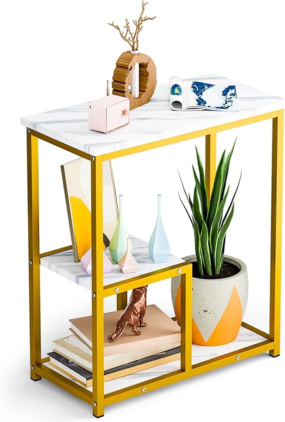 Amazon.com: HEVIRGO End Table,Narrow Side Table,Small Storage Side ...