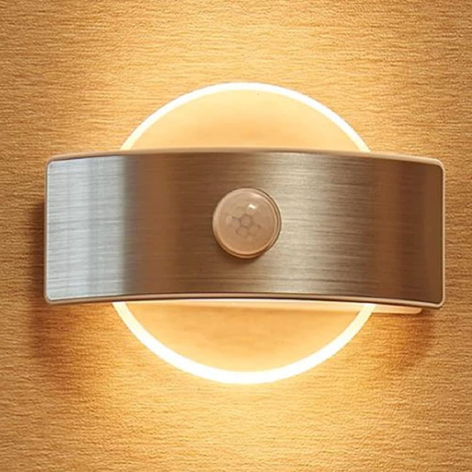 Wooden Message Light Memo Motion Sensor Night Light Rechargeable Door ...