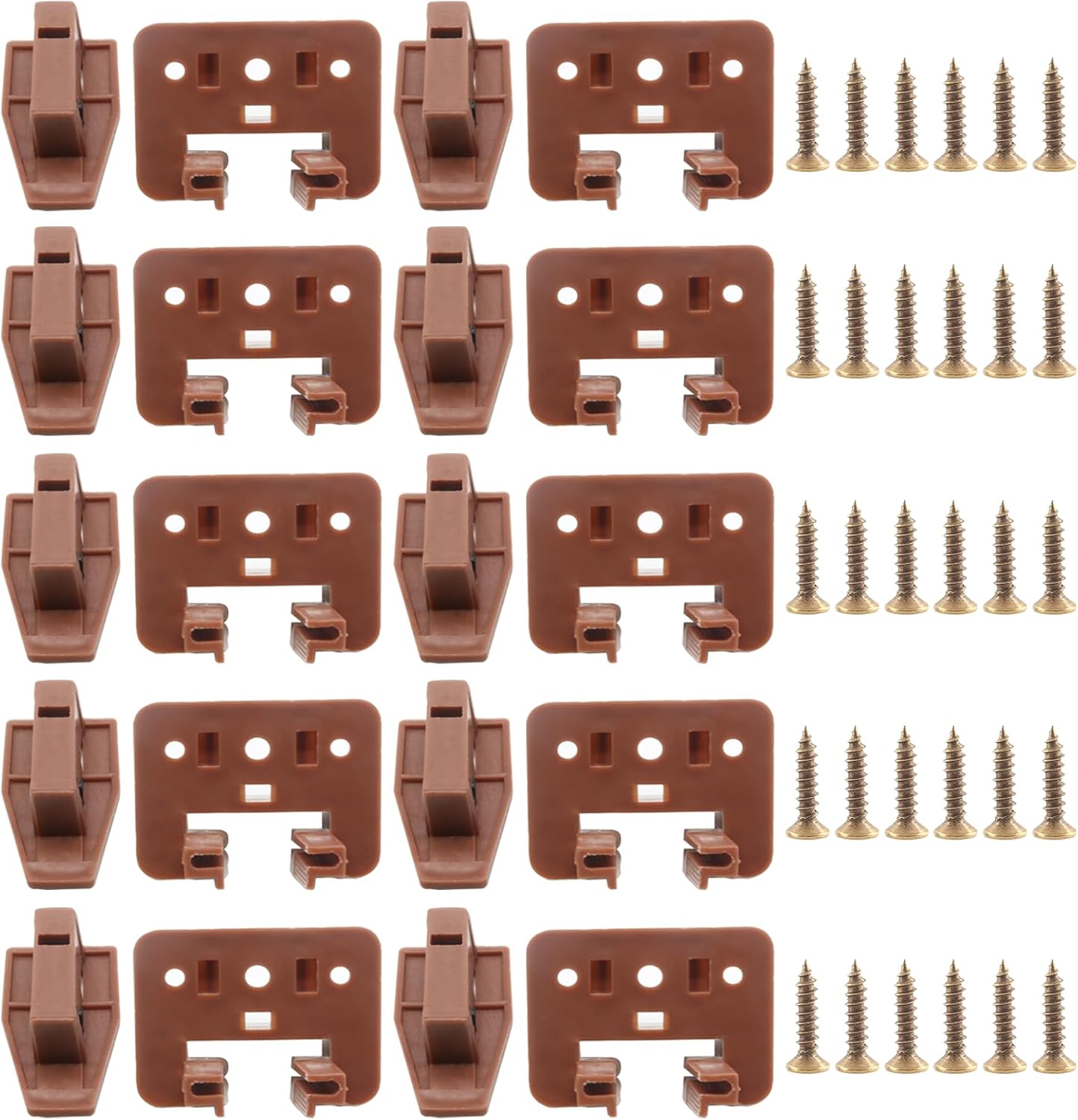 PHITUODA 10 Set Dresser Drawer Guide Slides Replacement Kit, Plastic ...