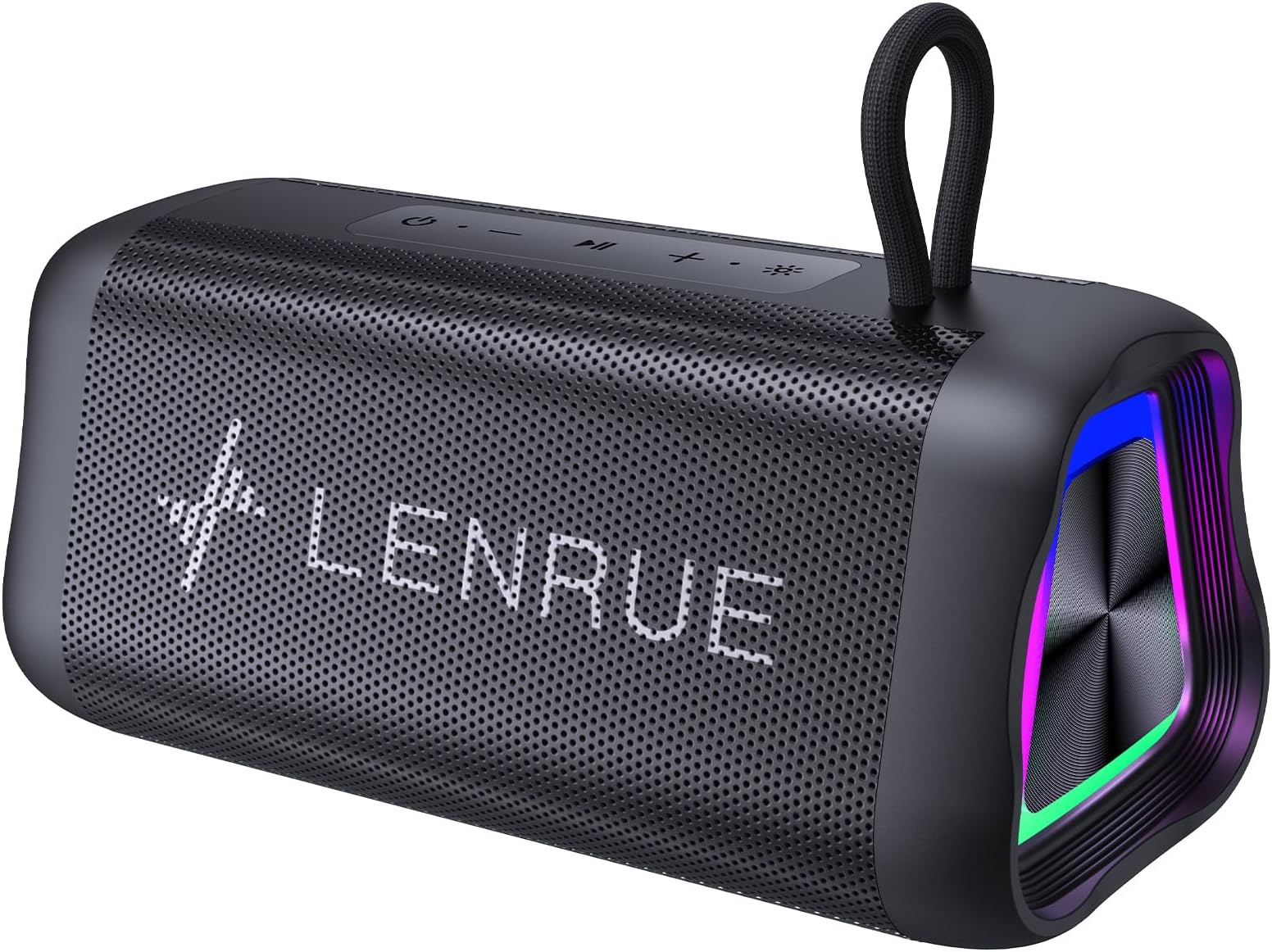 LENRUE Portable Bluetooth Speaker with LED Lights, IPX5 Waterproof ...