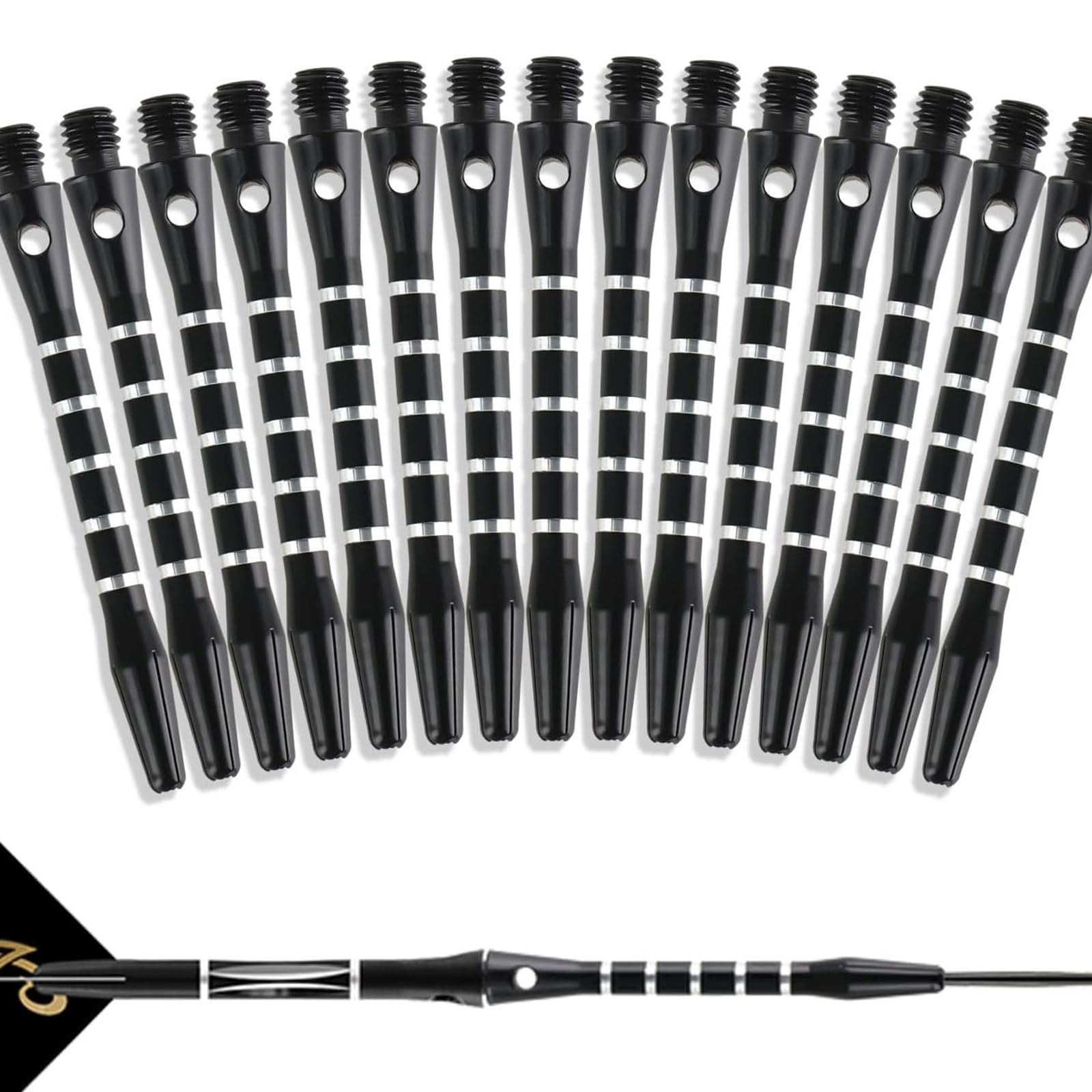 IUSOT 15 Pcs Dart Shafts - Dart Stems, Aluminum Dart Stems Set, Metal ...