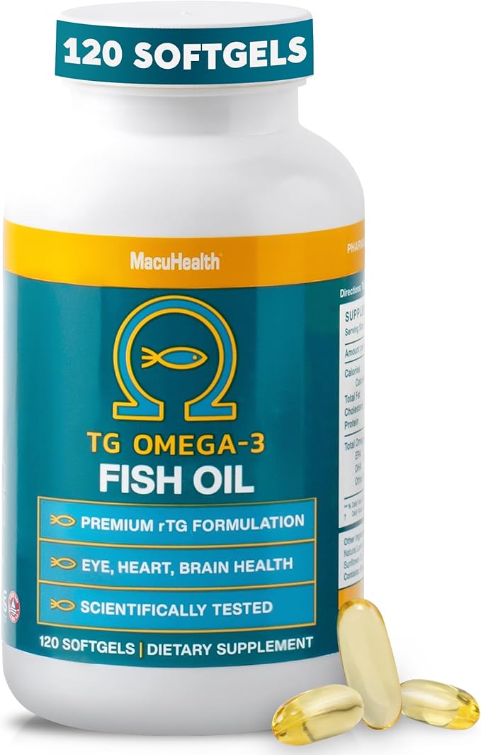 Amazon.com: Macuhealth Omega 3 Fish Oil - 1100mg DHA, 1100mg EPA, Eye ...