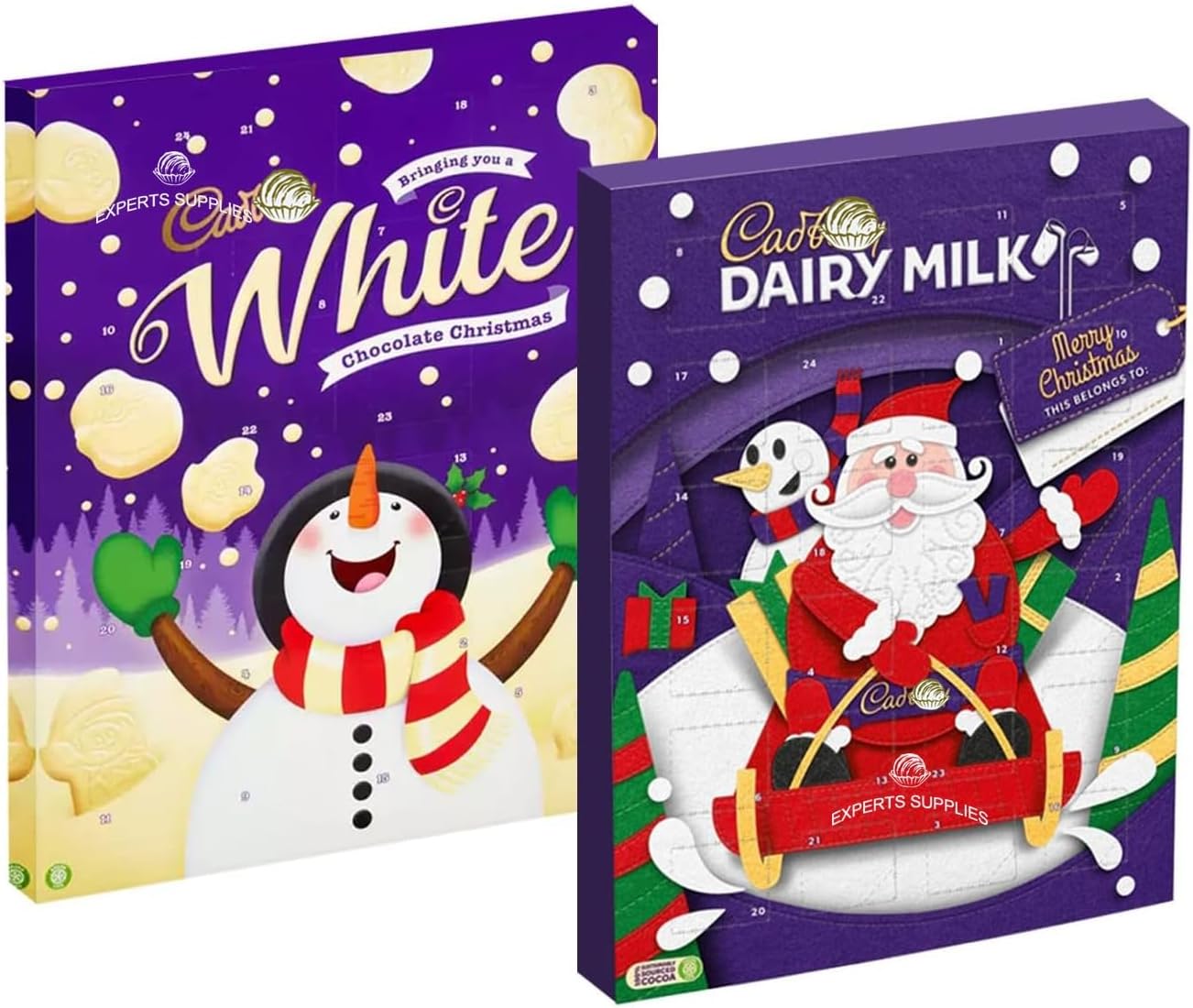 2 x Cad Dairy Milk and White Chocolate Advent Calendar 90g - Suitable ...