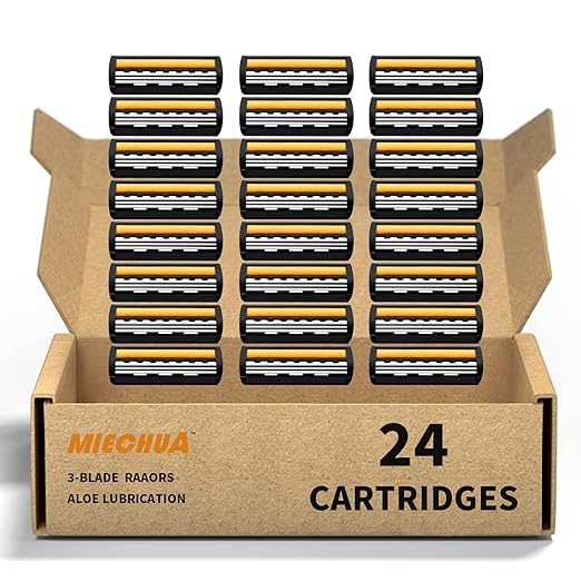 Amazon.com: 3-Blade Razor,Plastic Anti-slip Men Manual Refill ...