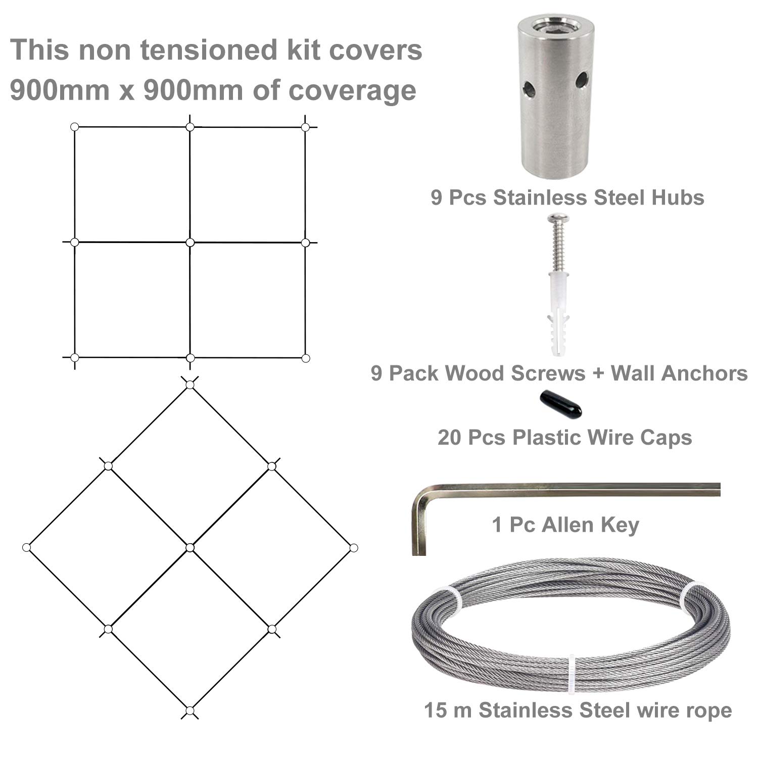 Snapklik.com : 9 Pcs Wire Trellis Kits, Wire Trellis System For ...