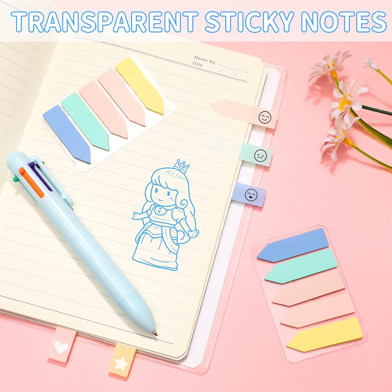 Multicoloured Pen, 6 Pcs 6 Colours Ballpoint Pen, With 200 pcs ...