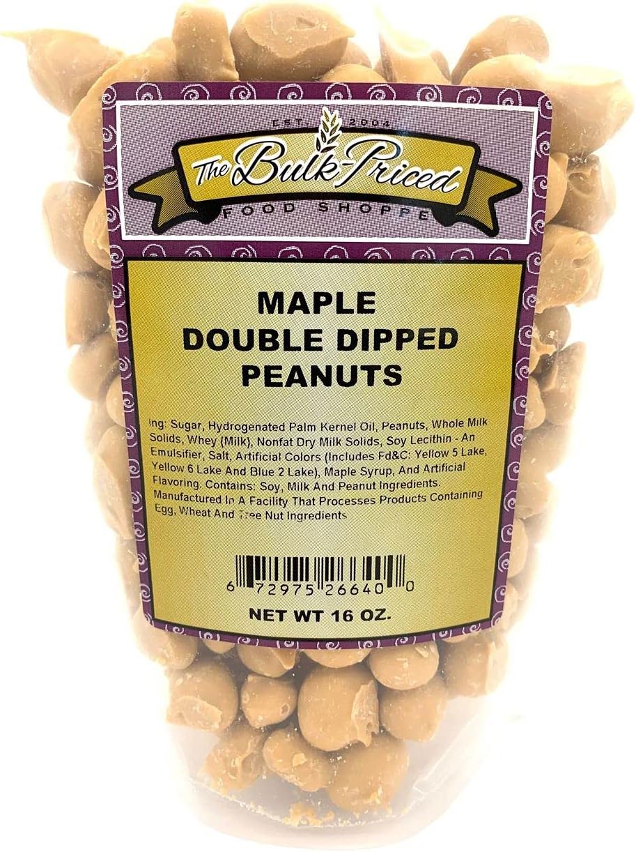 Amazon.com : Maple Double Dipped Peanuts, (1 lb. Resealable Zip Lock ...