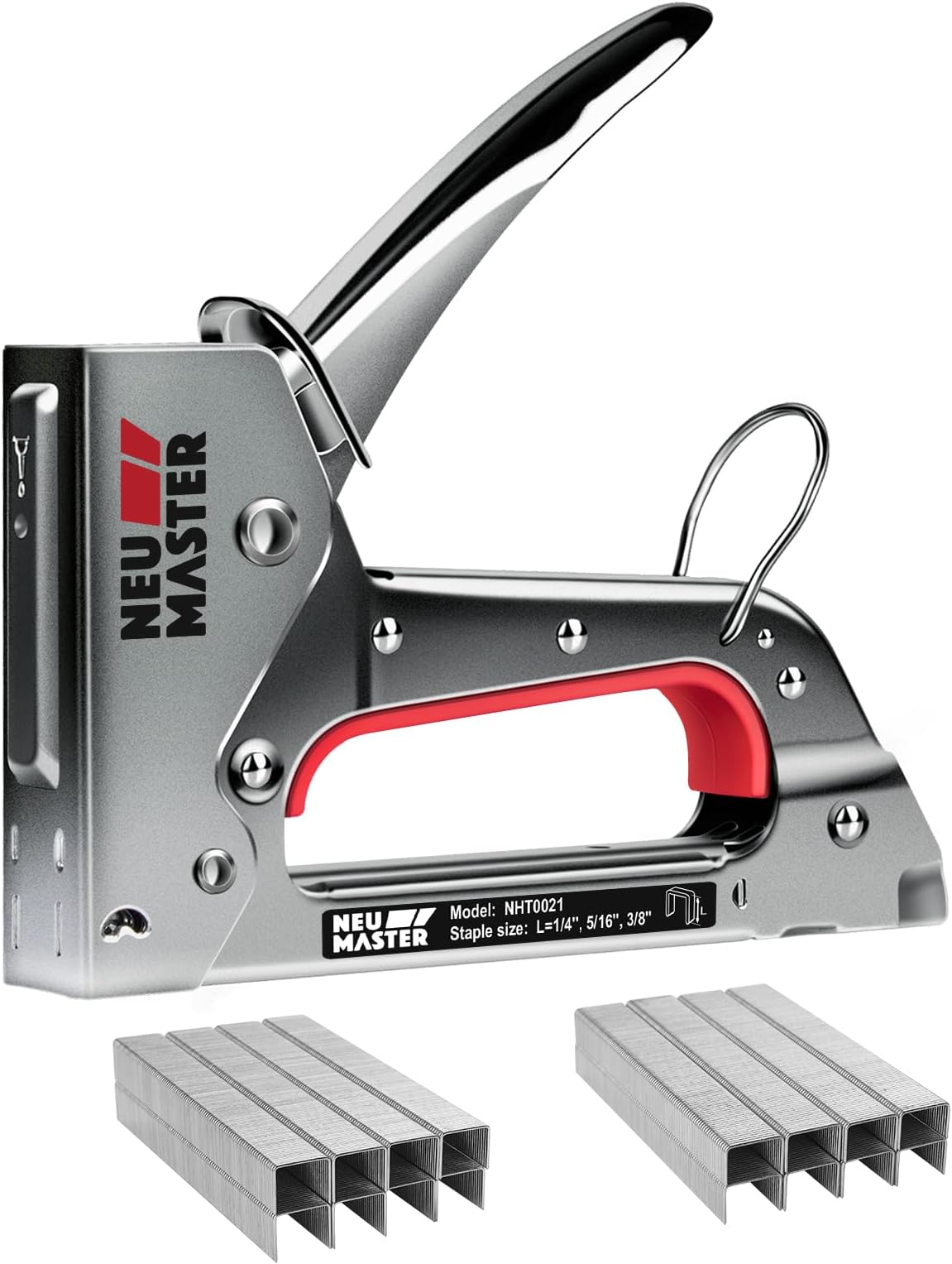 NEU MASTER Staple Gun, Heavy Duty 3 in 1 Manual Hand Staplers with ...