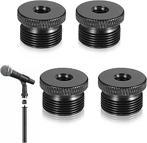 Amazon.com: 4 Pcs Mic Stand Adapter Microphone Stand Adapter 1/4 Female ...