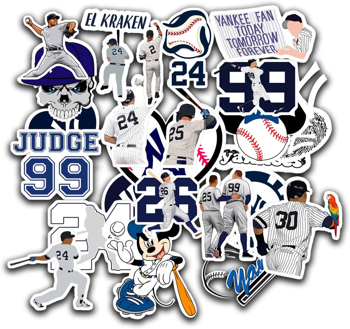 Amazon.com: 50 PCS American Baseball Stickers for Water Bottle, Laptop ...