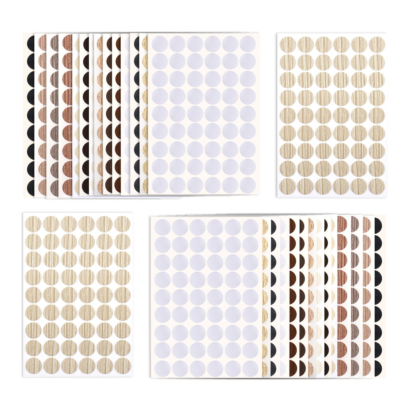 Snapklik.com : 1620Pcs Screw Hole Covers Stickers, 30 Sheets PVC ...