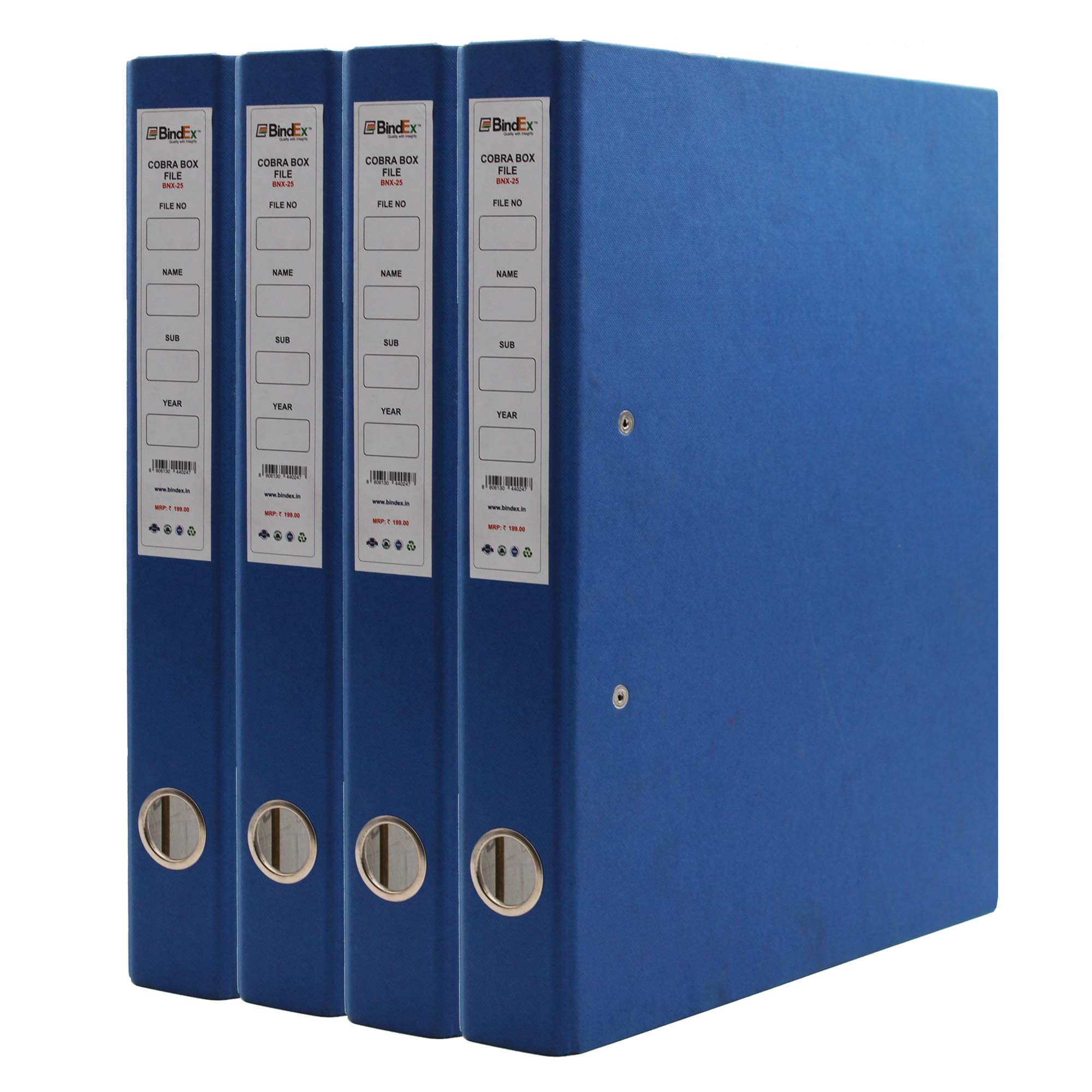Buy BindEx Office 2D Ring Box File (Pack of 4), Folder Cover, Folder ...