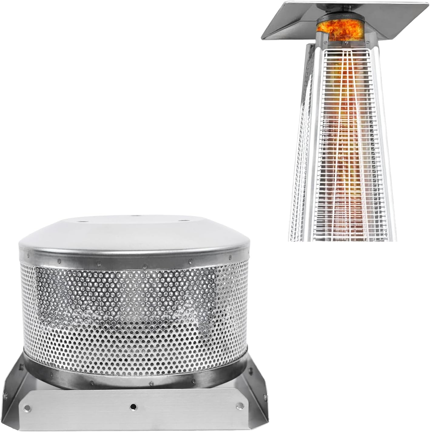 Amazon.com: elysia Patio Heater Burning Net And Base 4-Sided Pyramid ...