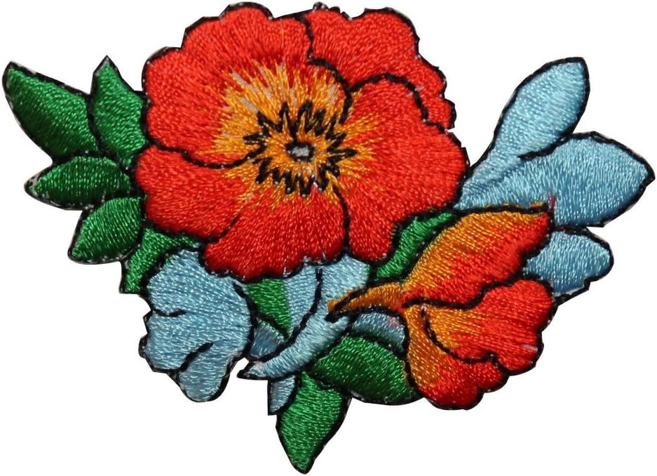 Amazon.com: Poppies - Red - Poppy Flower - Embroidered Iron on Patch
