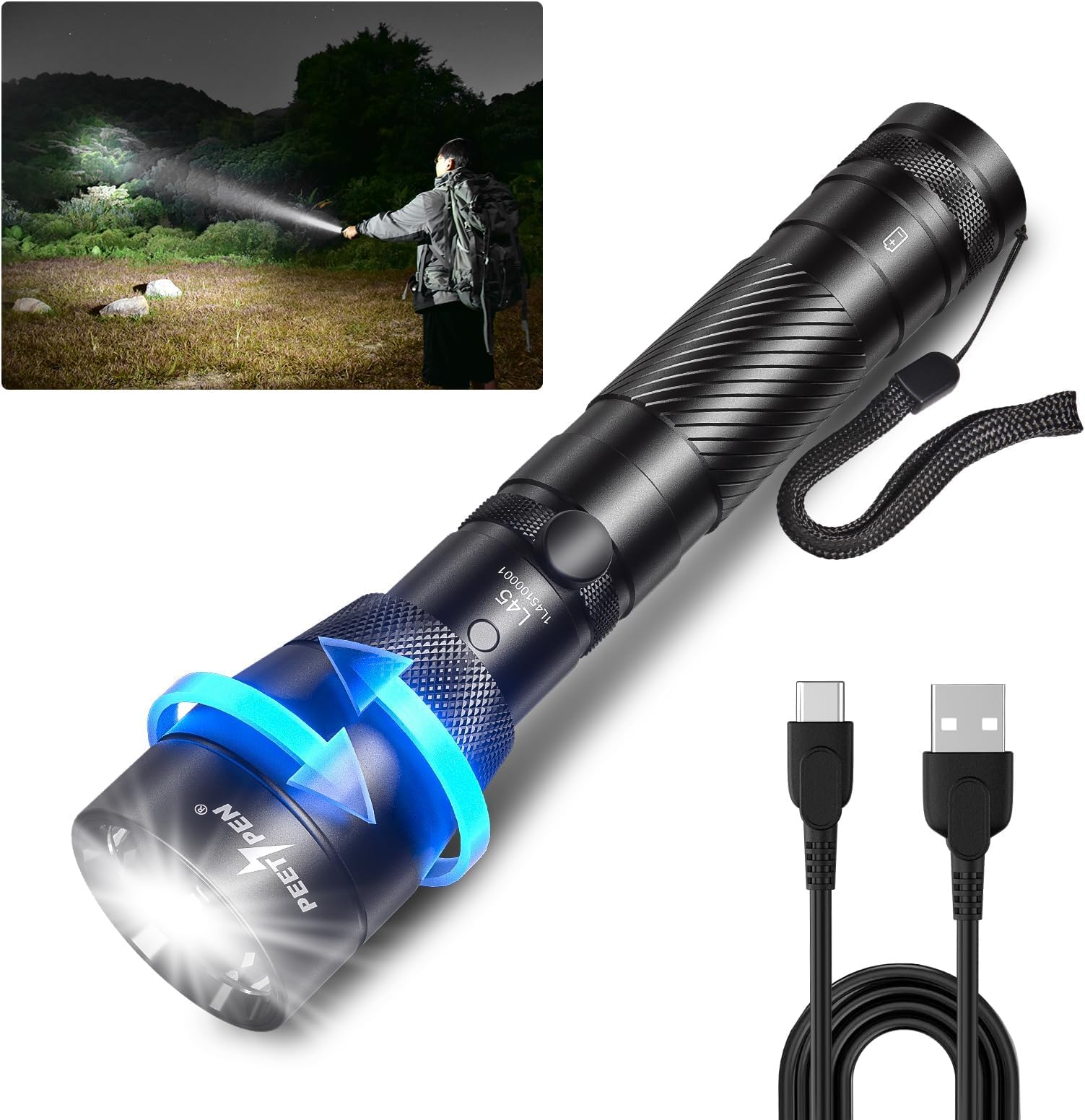 PHILIPS SFL1168 Linterna LED Recargable, Linterna con Zoom Súper ...