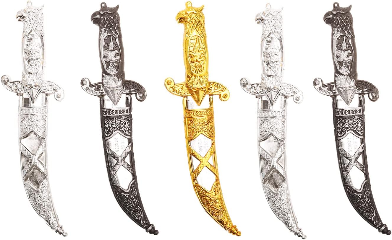 Amazon.com: 5 Pcs Plastic Pirate Knife Small Assassin Dagger for Pirate ...