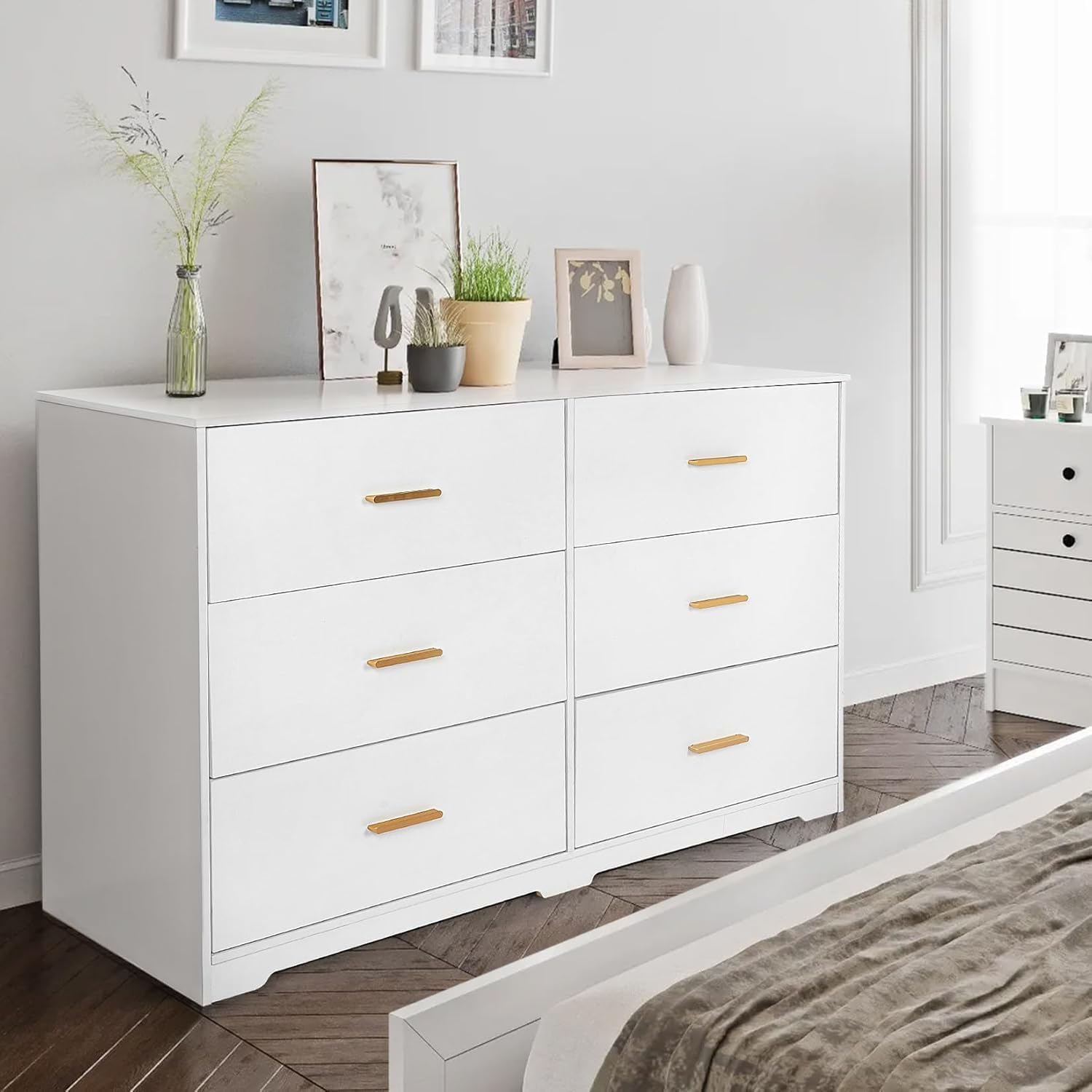Amazon.com: MilleLoom Dresser for Bedroom with 6 Drawers, Modern Closet ...