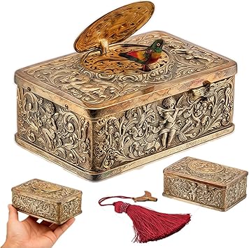 Amazon.com: European Three-Dimensional Embossed Bird Music Box – A ...