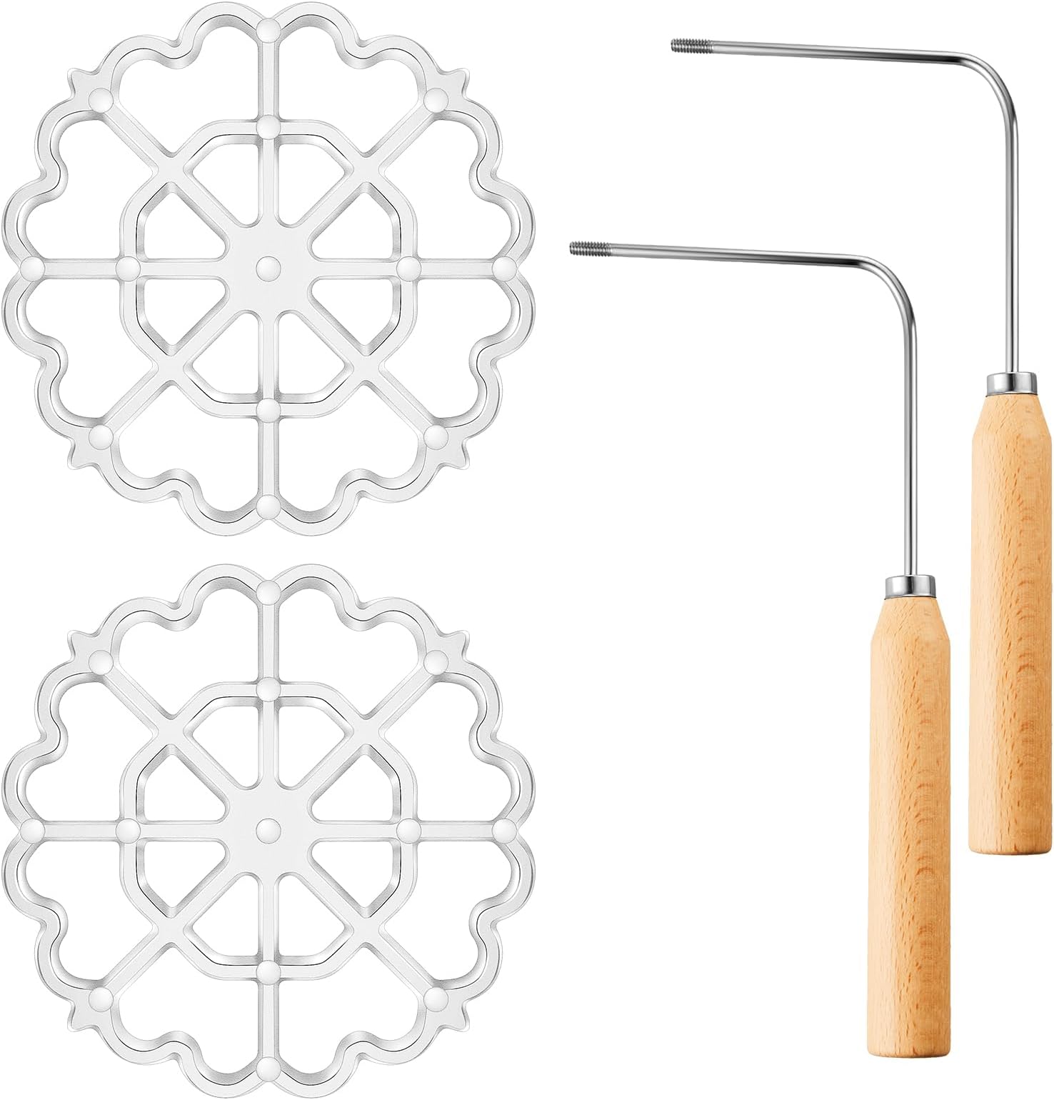 Amazon.com: Teenyyou 2 Set 4.7 Inch Bunuelos Mold with Handle Aluminum ...