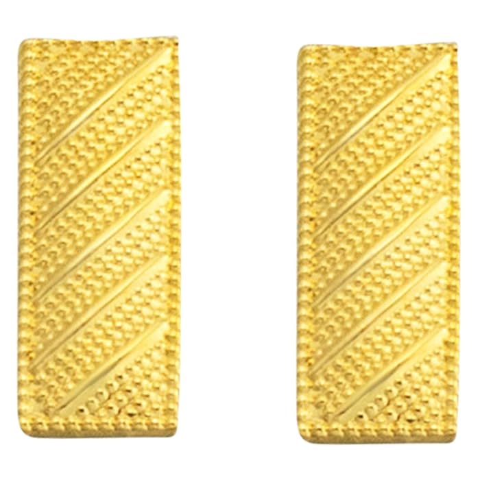 Buy 3/4"H Lieutenant Bars Collar Brass Rank Insignia Embossed (textured ...