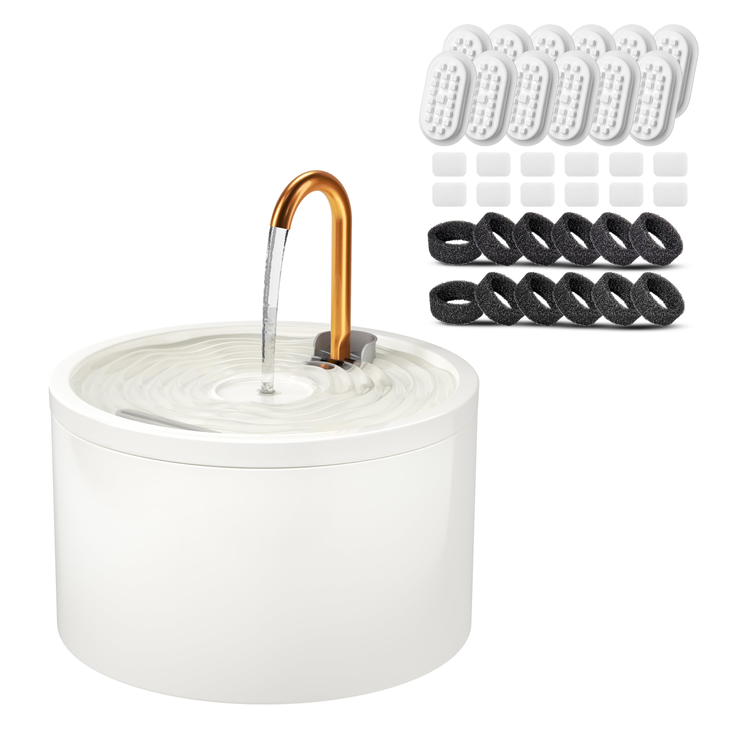 Amazon.com : DOOOB Cearmic Cat Water Fountain with 12 Packs Cat ...