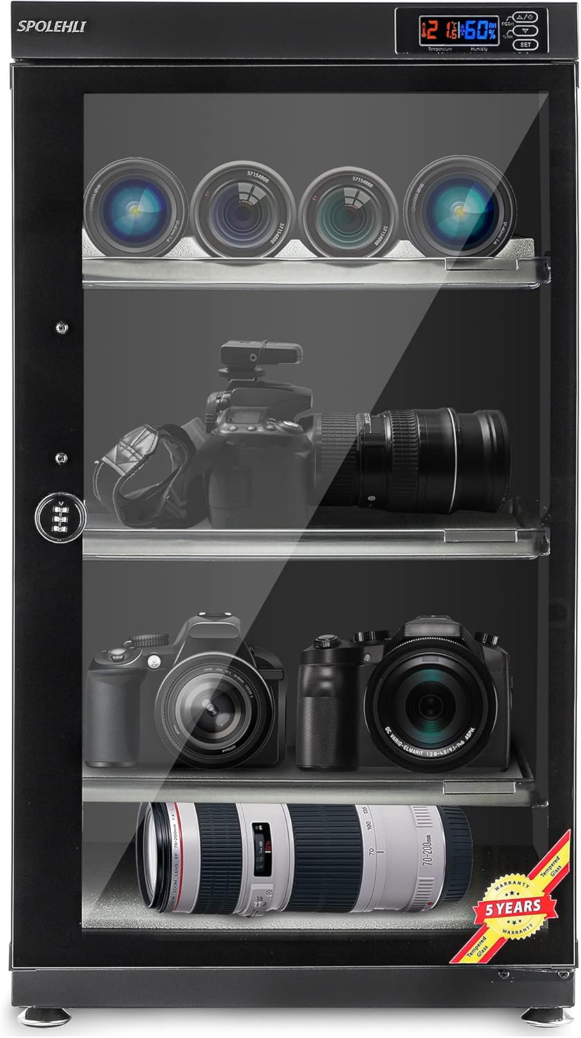 Spolehli Dry Cabinet Camera Digital Control Dehumidifier 105L ...