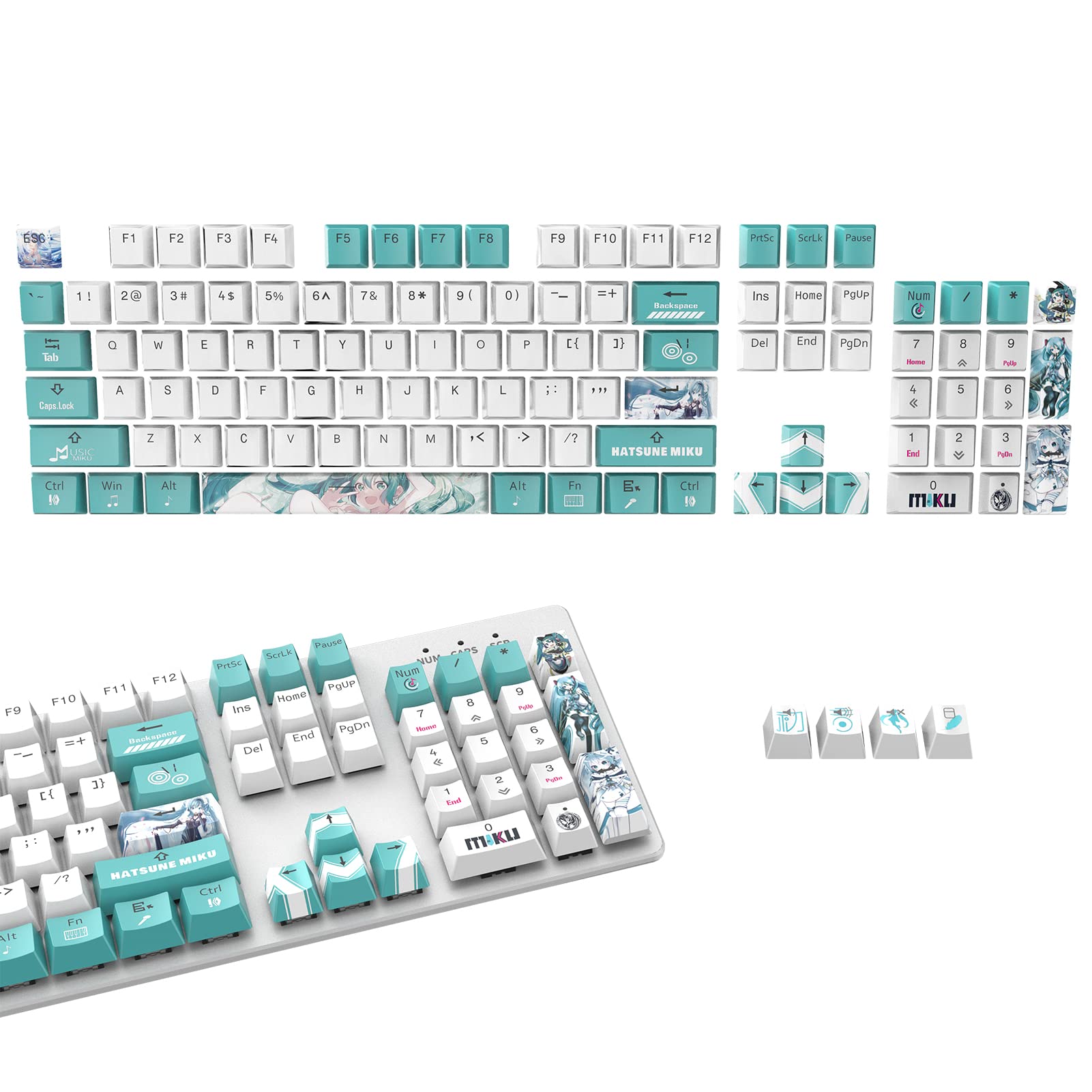 Buy SABLUTE PBT Keycaps Set, 108 SA Profile Keycaps with Translucent ...