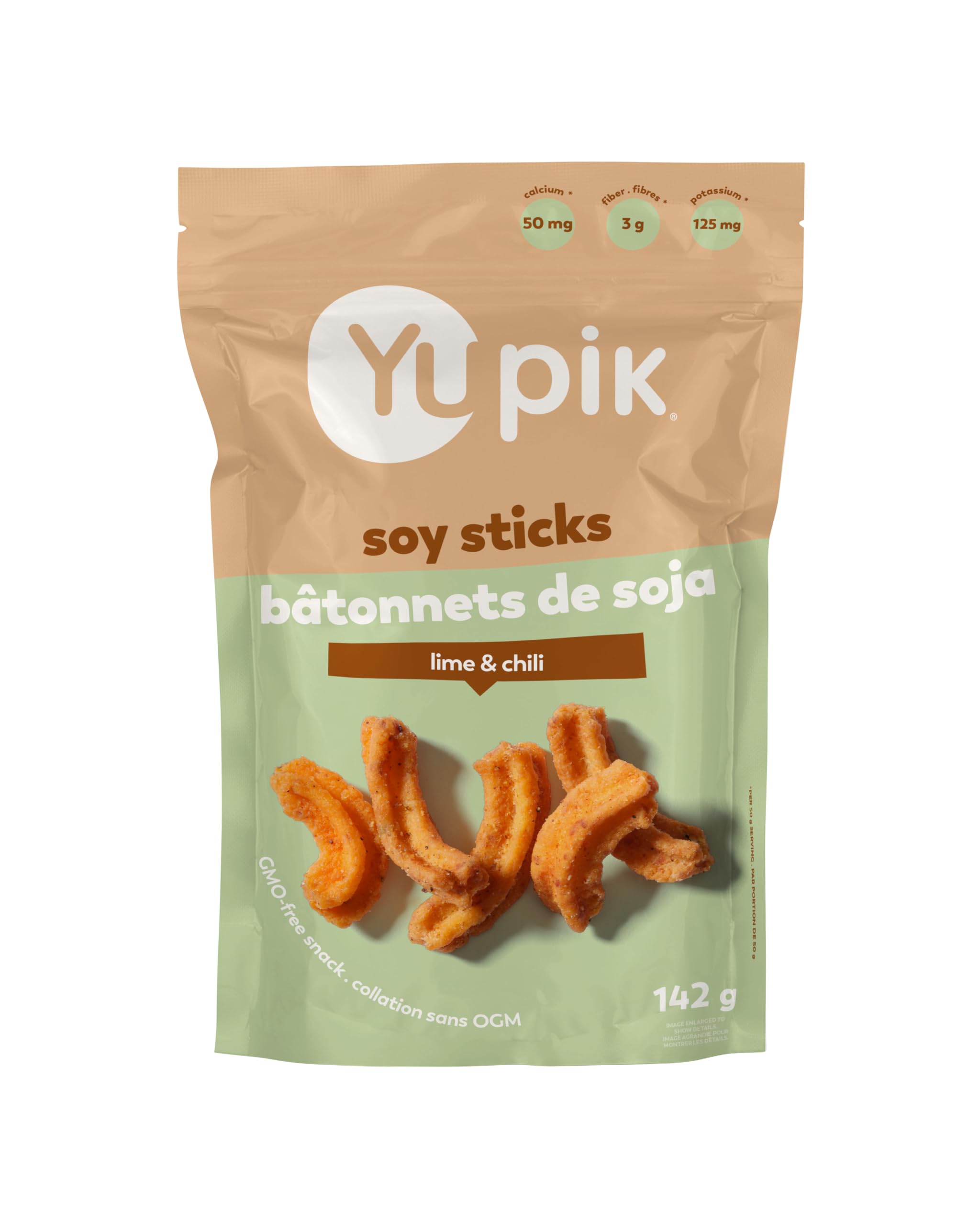 Yupik Lime & Chili Soy Sticks, 142 g, GMO-Free Snack, Crunchy Zesty ...