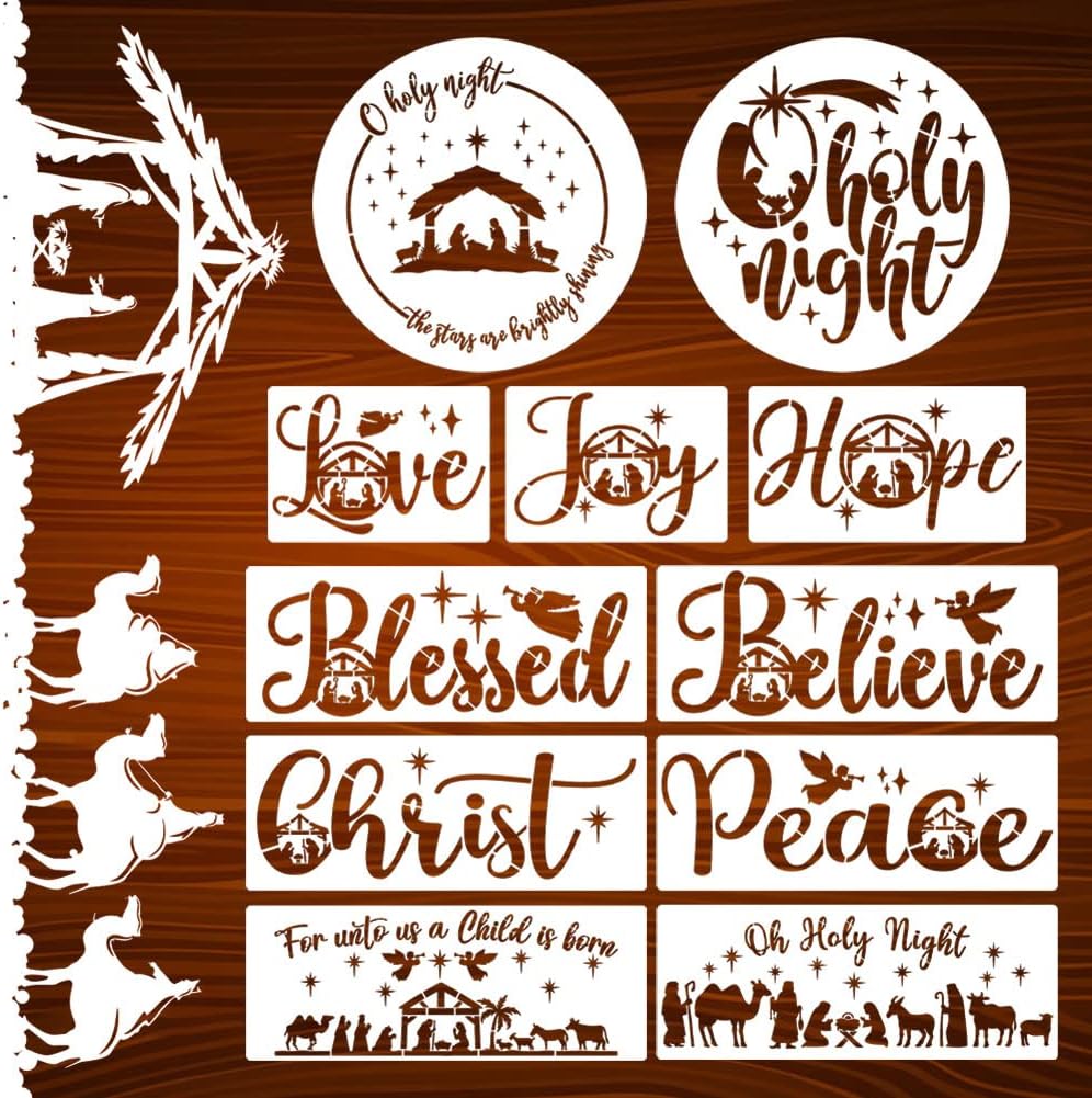 Nativity Christmas Stencil Christian Jesus Stencils for Painting on ...