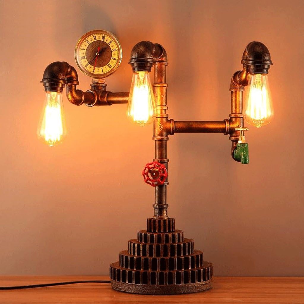 Amazon.com: Table Lamp Desk Lamp Light Steampunk Wind Gear Desk Lamp ...