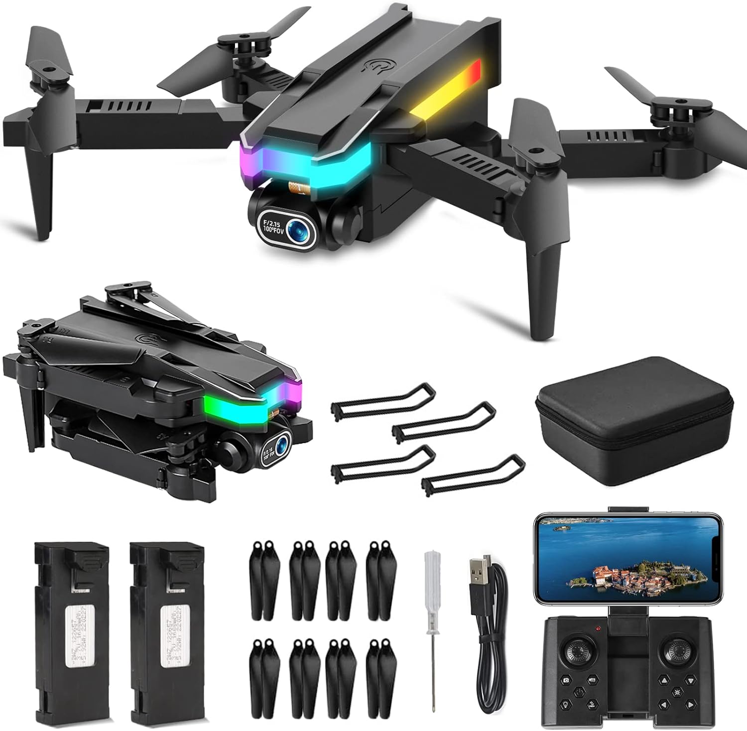 Amazon.com: HHD Drone with Camera for Adults, Foldab : Toys & Games