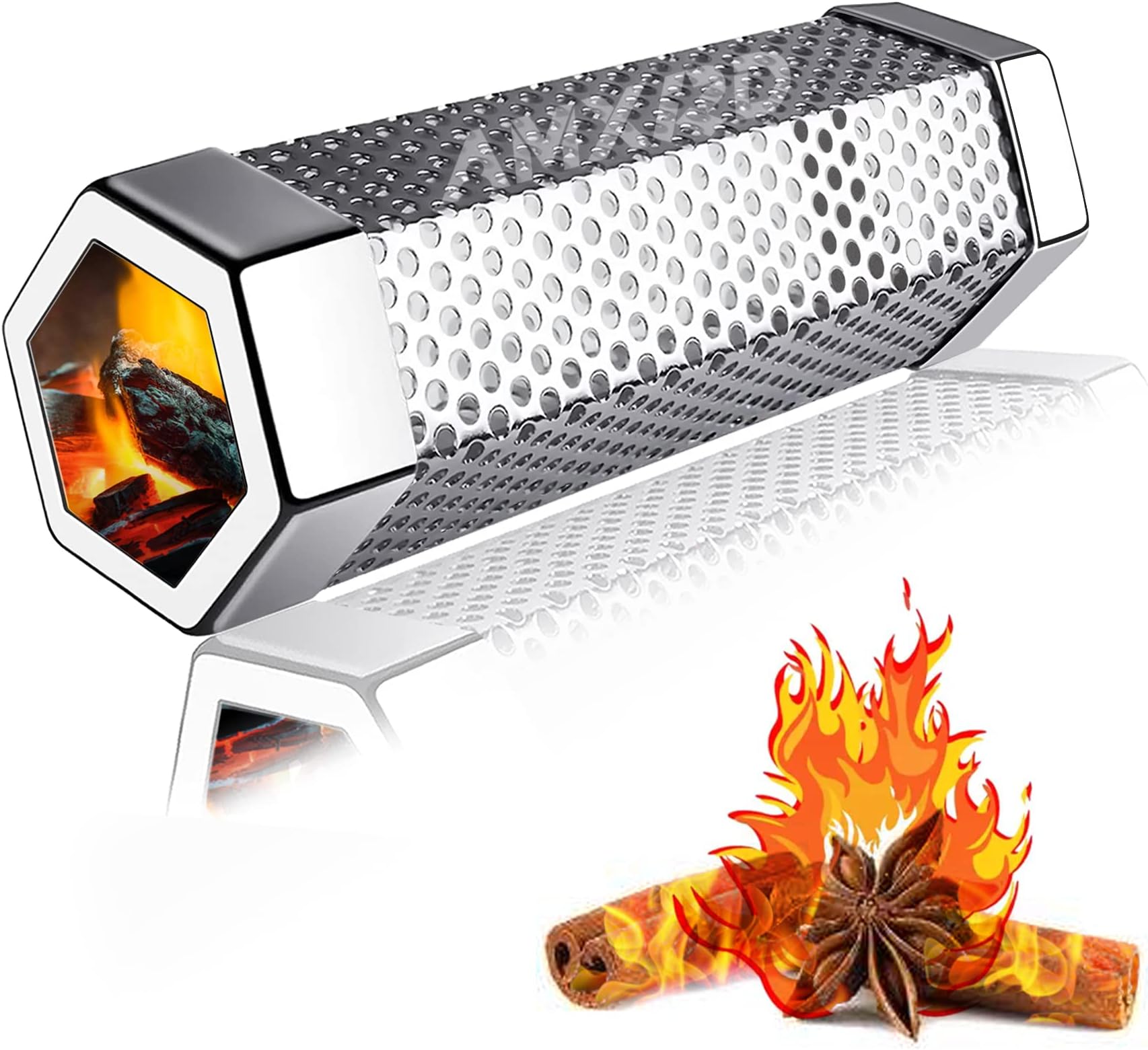 Amazon.com : 12" Stainless Steel Smoker Tube Smoker Box Hot or Cold ...