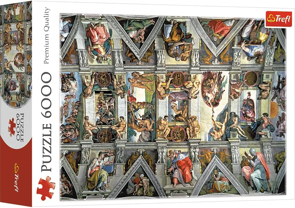 Amazon.com: Trefl Red 6000 Piece Puzzle - Sistine Chapel Ceiling ...