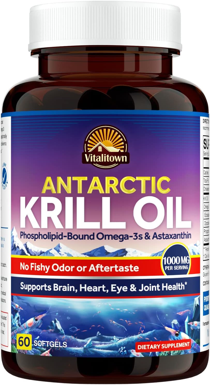 Amazon.com: Kaya Naturals - Antarctic Krill Oil 500mg with Omega 3, EPA, DHA and Astaxanthin ...