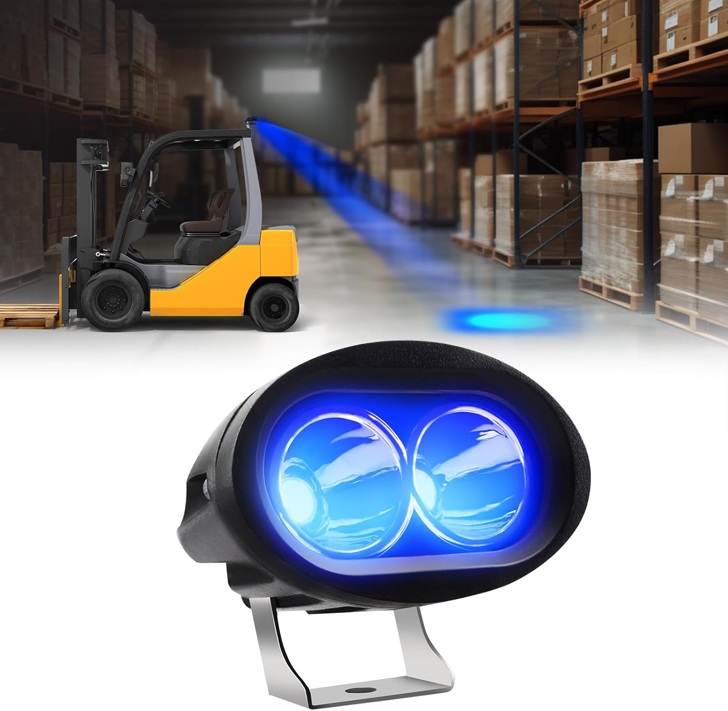 Amazon.com: Forklift Safety Light - Blue LED 20W, 50,000-Hour Lifespan ...