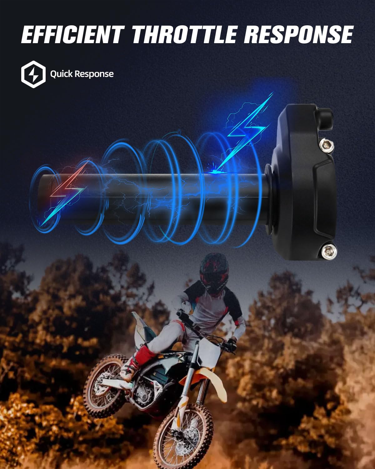 Snapklik.com : Sur Ron Throttle Tube Assembly + Grips Kit Electric ...