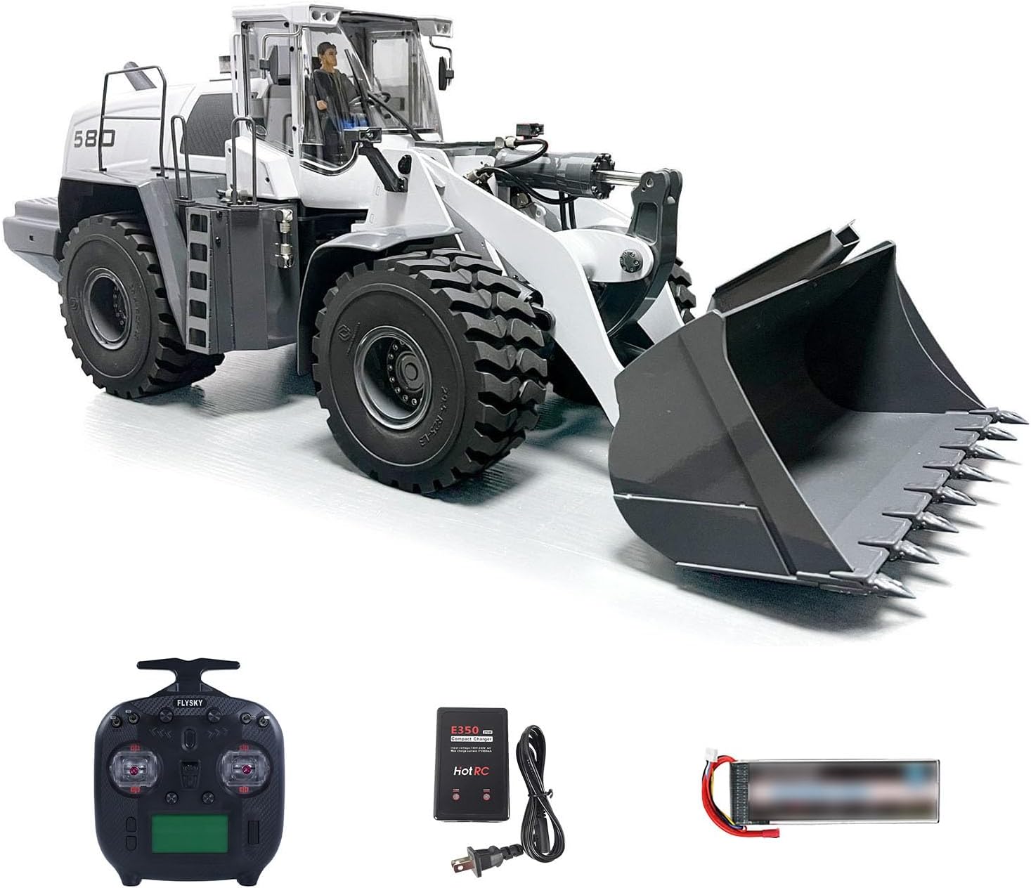 wheelfun XDRC 1/14 RC Hydraulic Wheeled Loader 580 RTR RC Construction ...