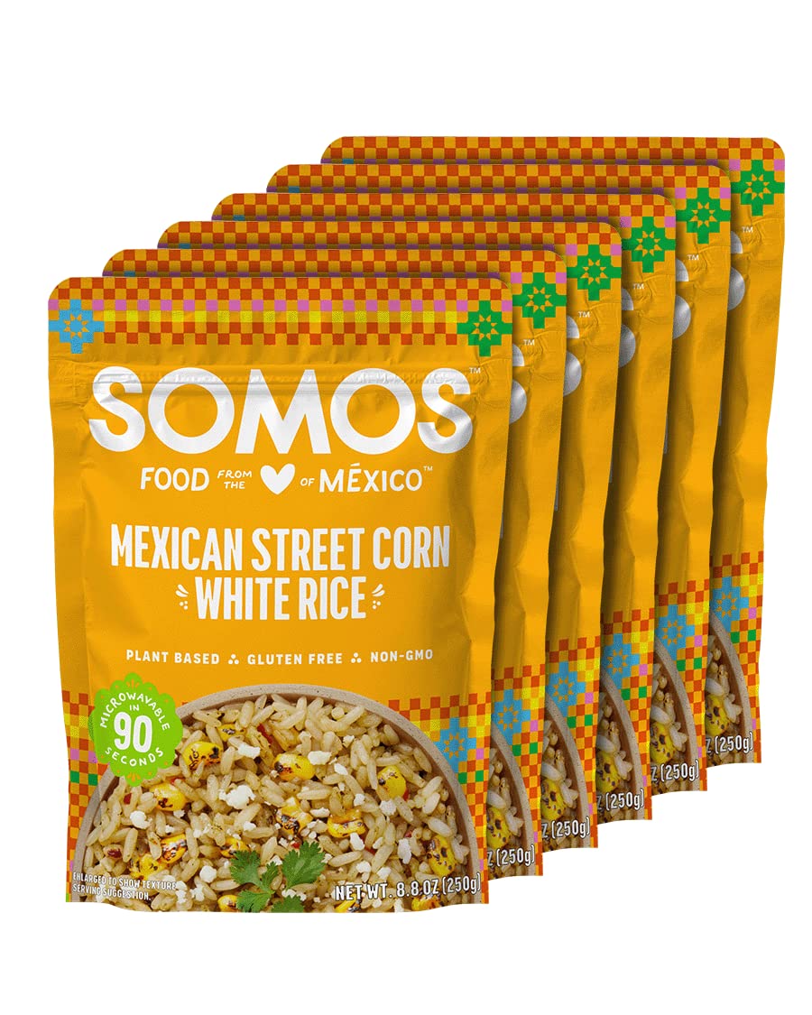 Amazon.com : SOMOS Mexican Street Corn White Rice, 8.8 oz Pouch (Pack ...