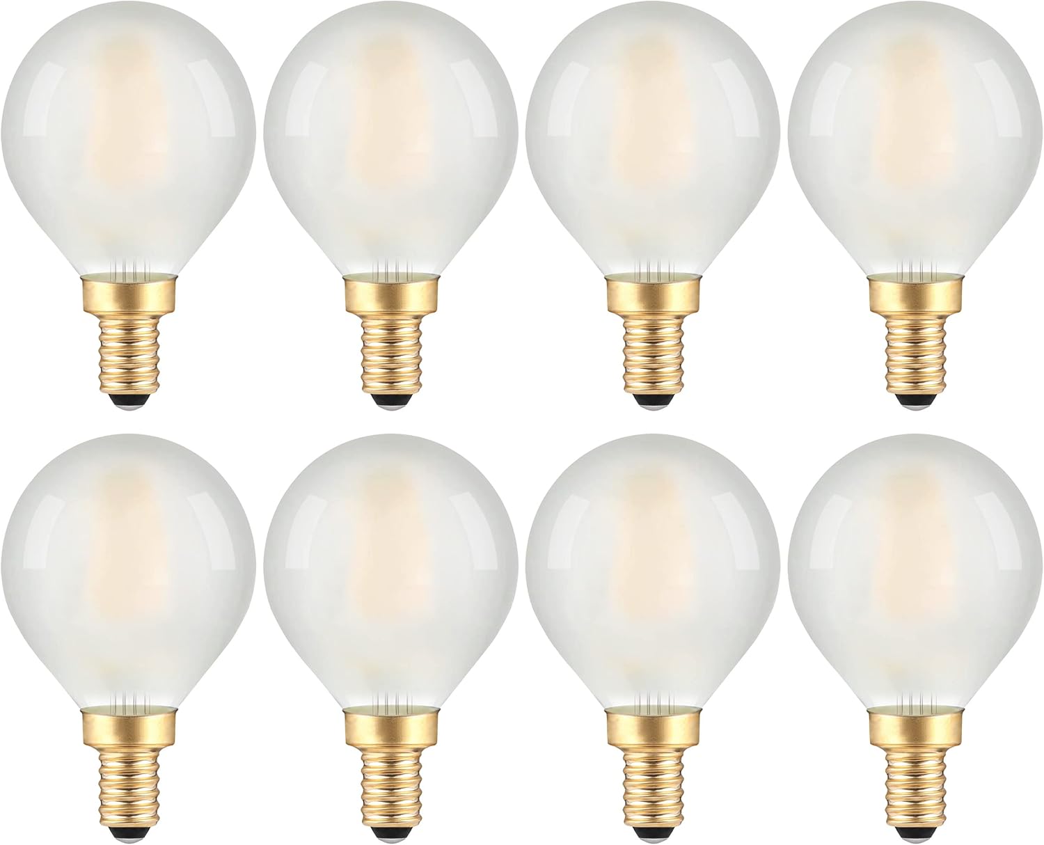Frosted LED Ceiling Fan Light Bulbs- E12 Base 2700K Soft Warm White ...