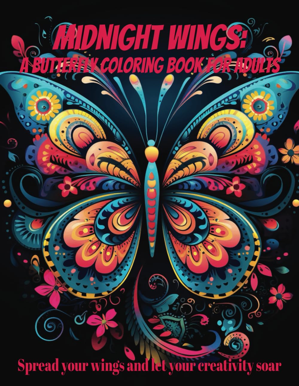 Amazon.com: Midnight Wings: A Butterfly Coloring Book For Adults ...